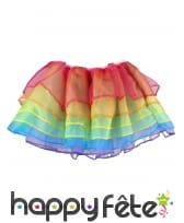 Jupon en tulle bouffant multicolore pour femme