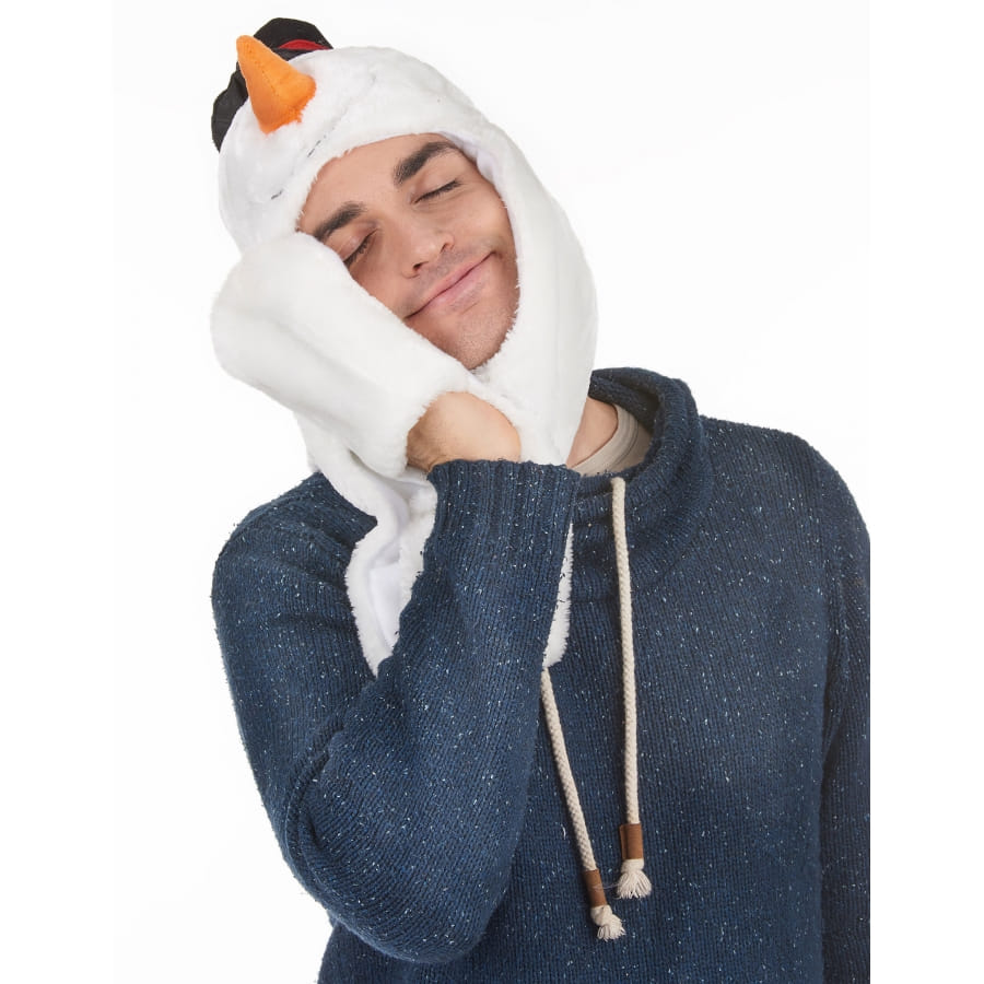 Bonnet bonhomme de neige avec écharpe
