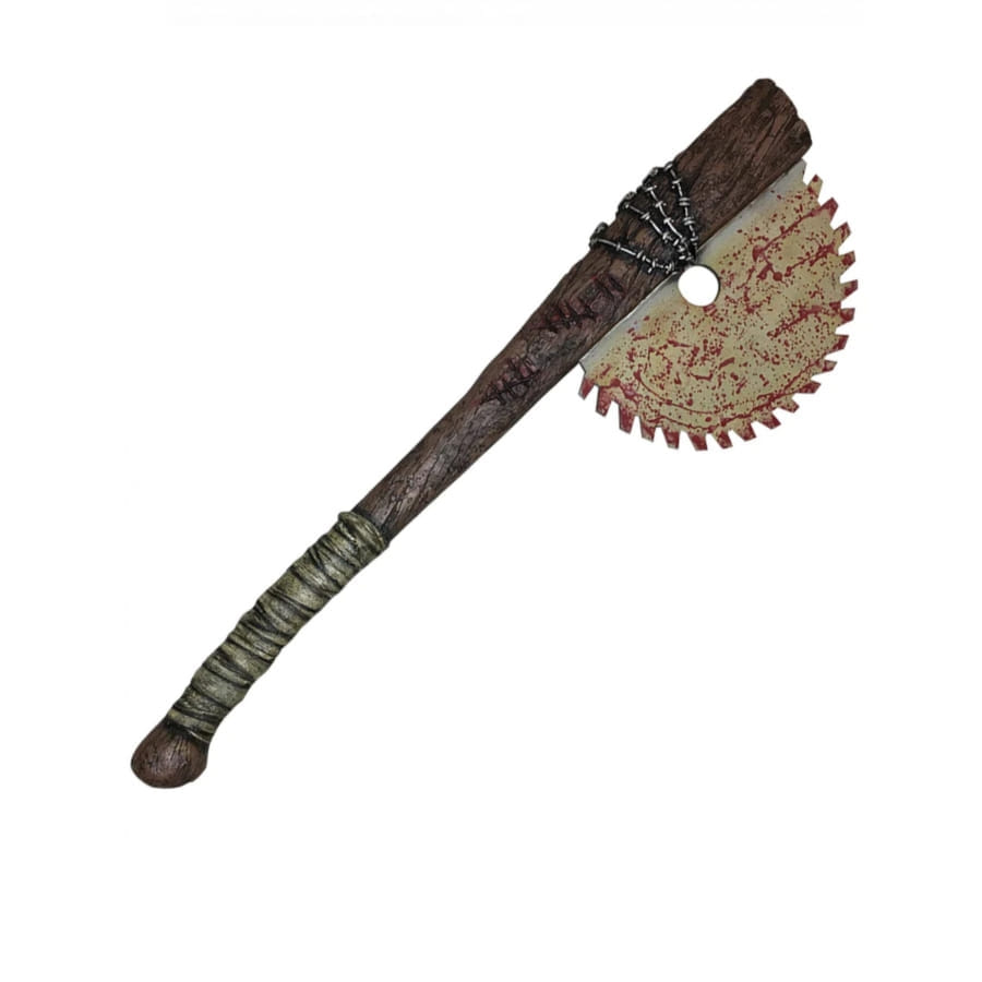 Batte de baseball avec scie ensanglantée intégrée