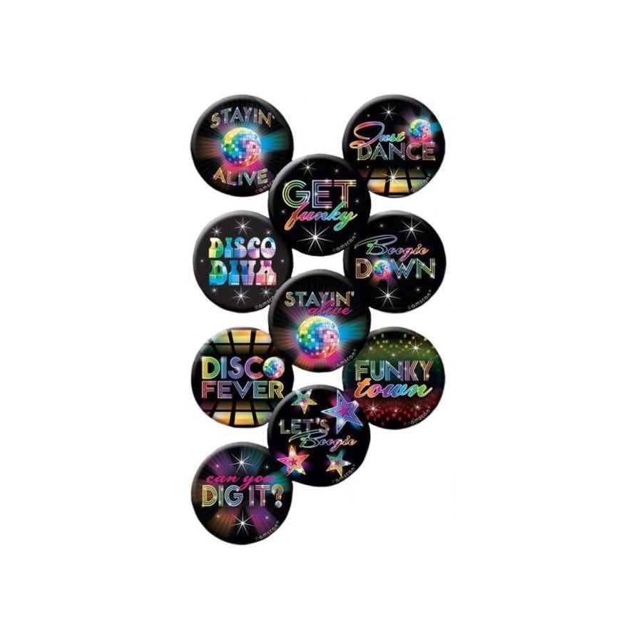 Badges Disco de 4.5 cm, par 10