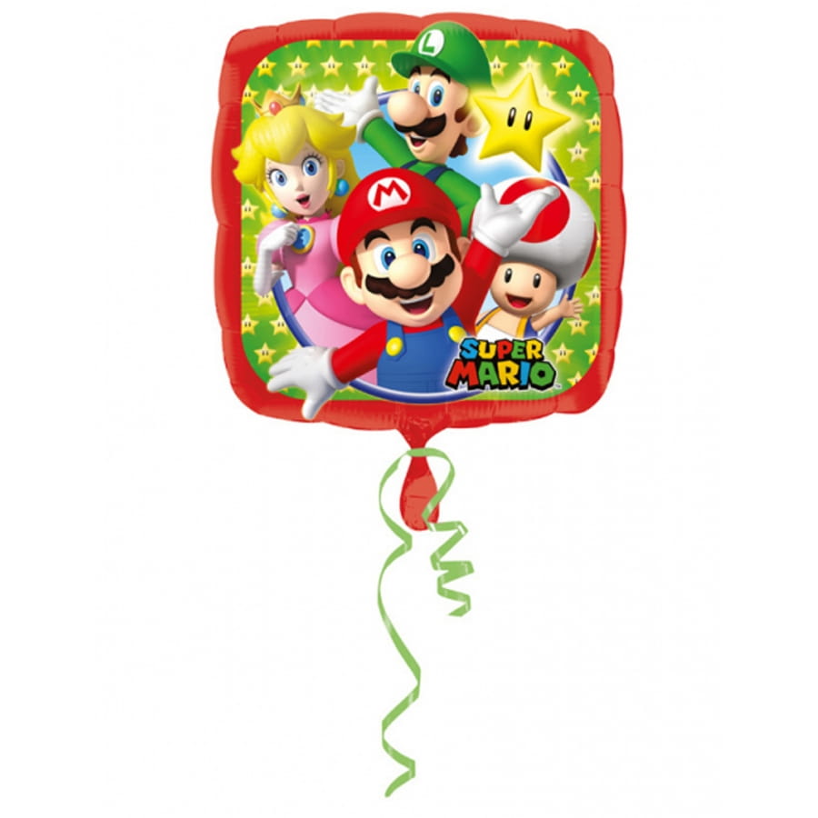 Ballon Mario Bros carré de 43cm