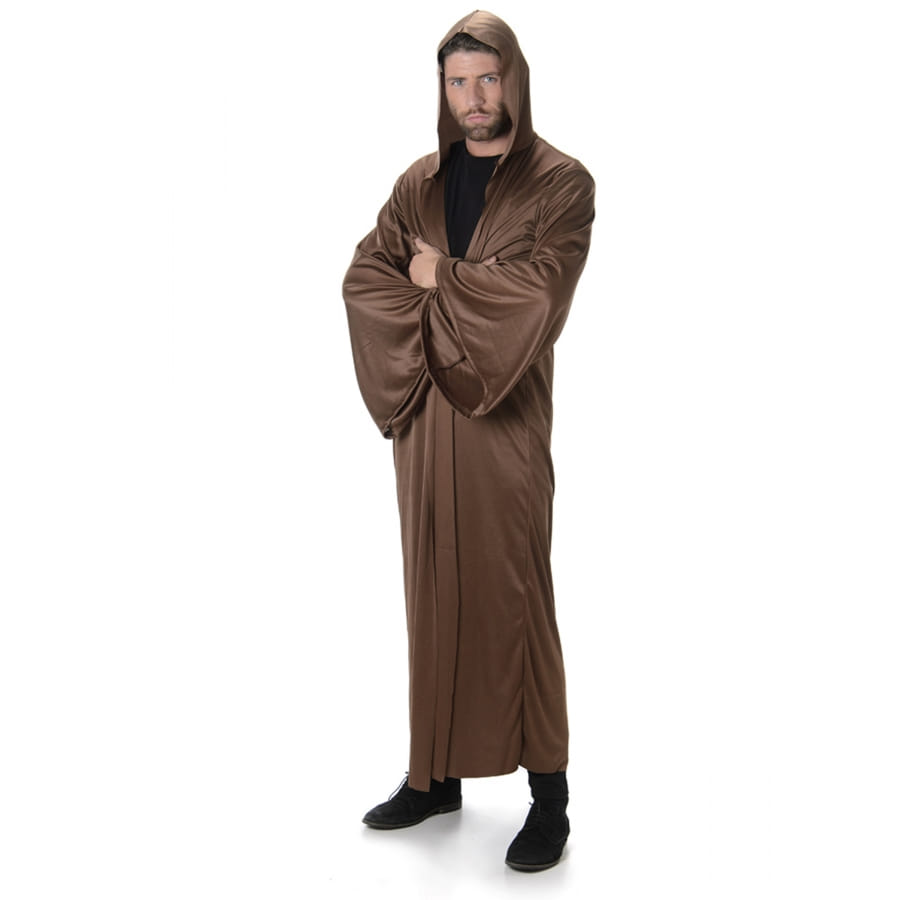 Cape à capuche marron pour adulte