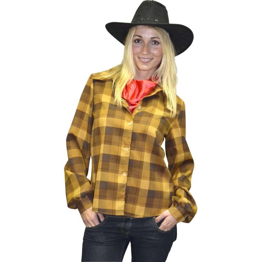 Chemise à carreaux cowboy