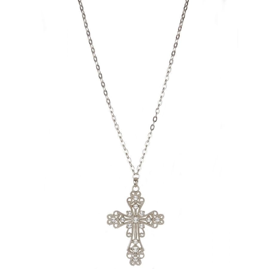 Collier avec croix incrustée de strass