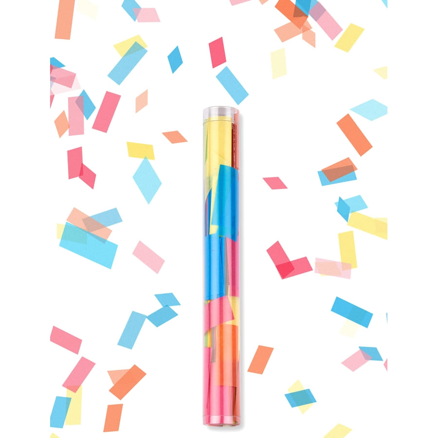 Canon confettis multicolores en forme de rectangle