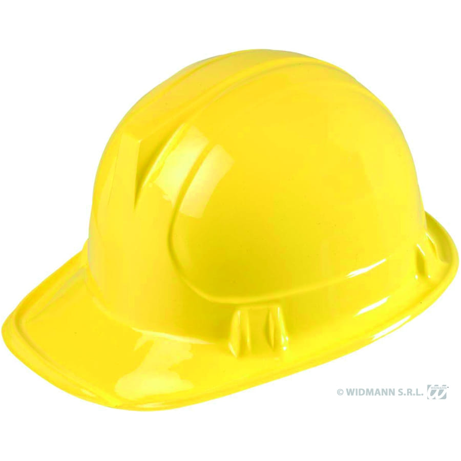 Casque de chantier en plastique jaune