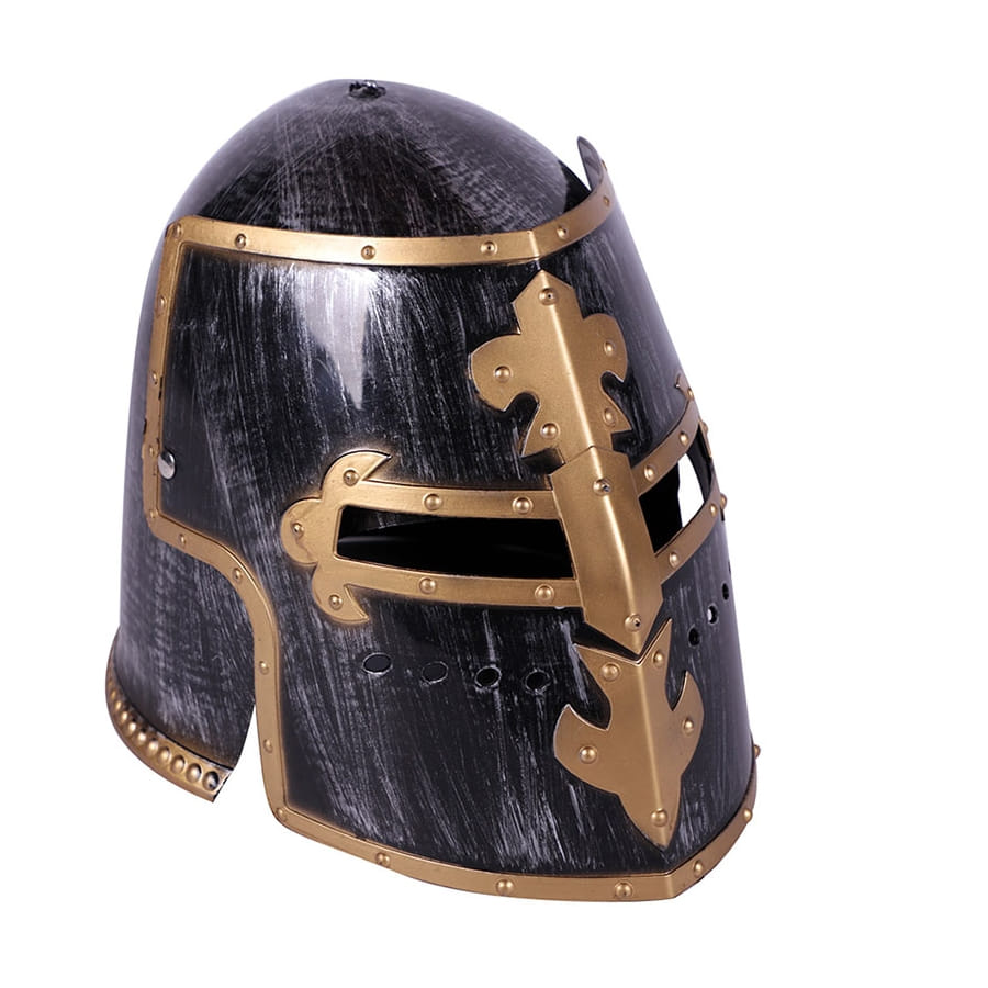 Casque de chevalier, face avant mobile