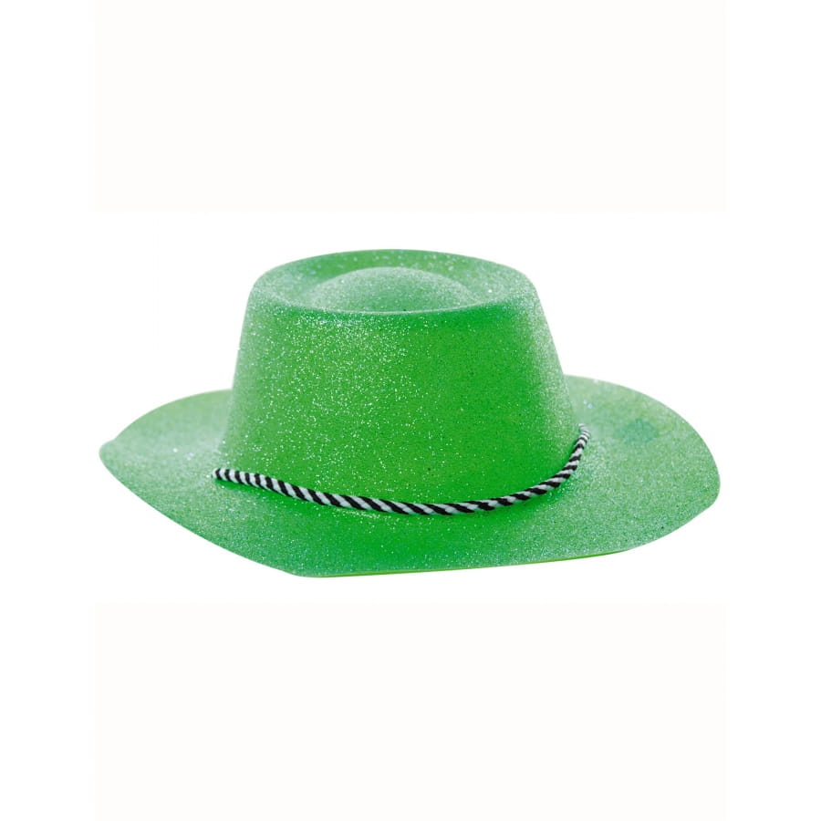 Chapeau de cowgirl vert pailletté