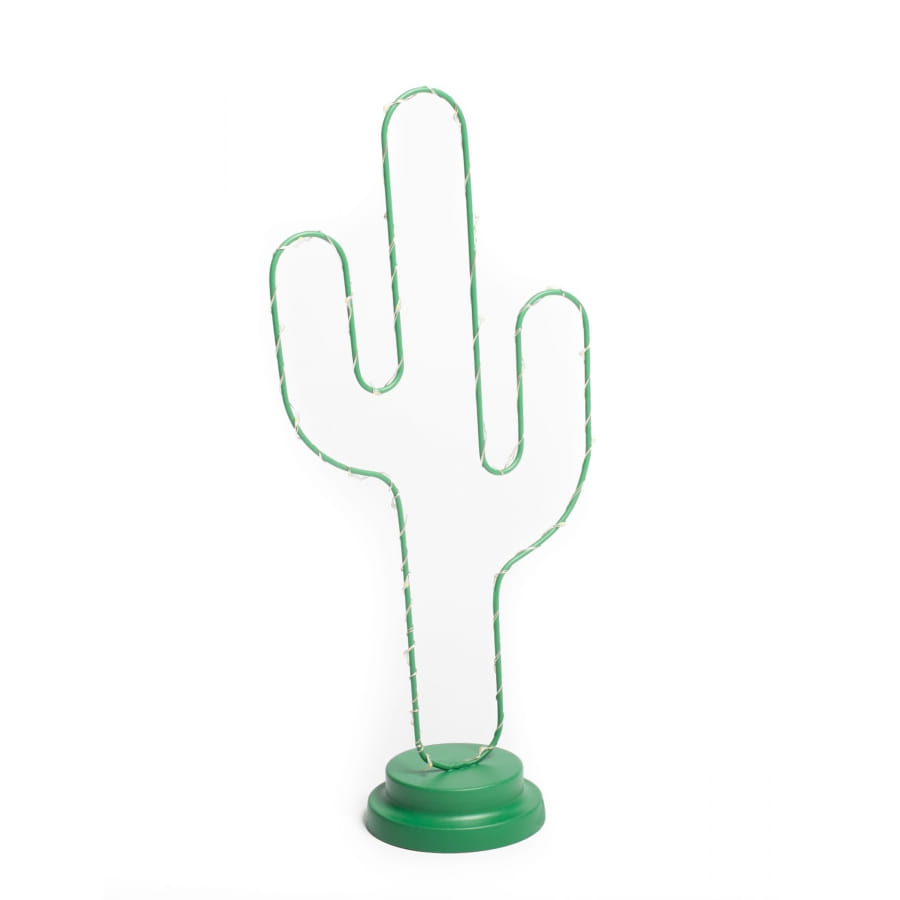 Contour de cactus vert lumineux de 40 cm