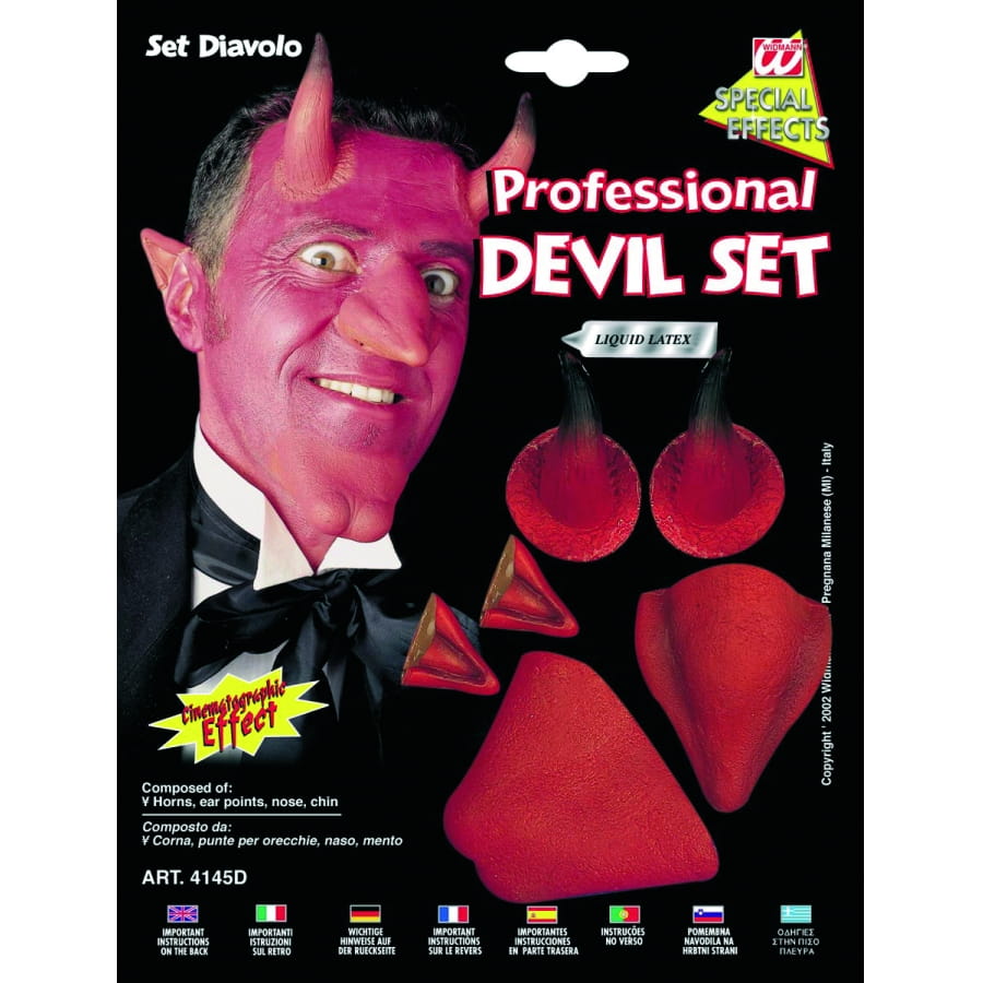 Cornes de diable avec nez, oreilles et menton