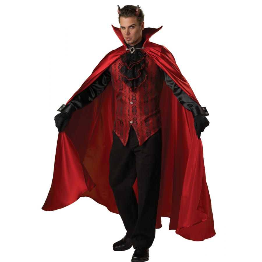 Costume de diable élégant avec cape, prémium
