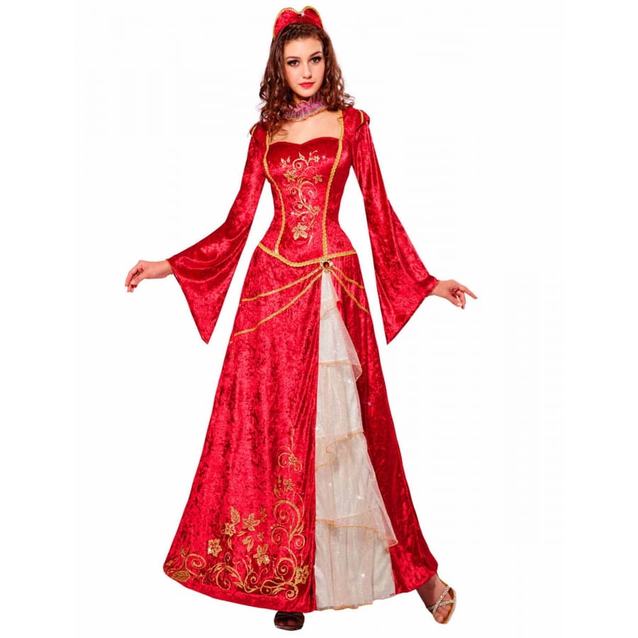Costume robe rouge style renaissance