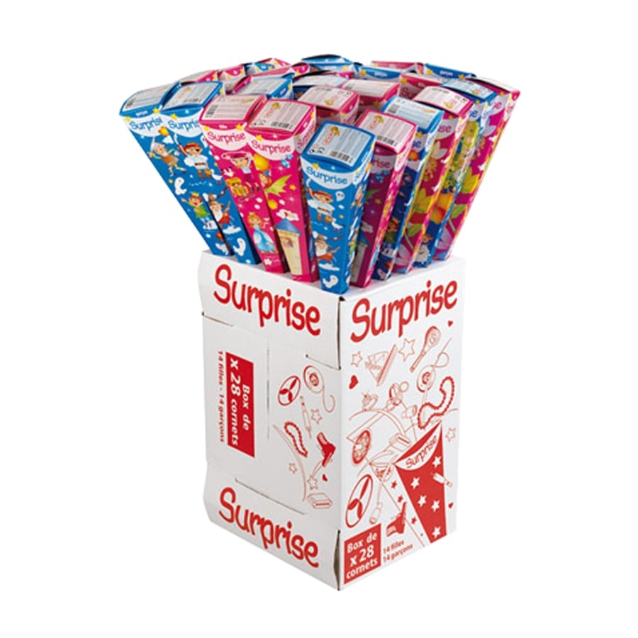 Cornet surprise contenant 4 à 5 jouets