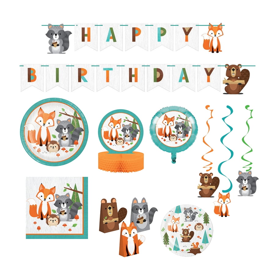 Décorations d'anniversaire animaux de la forêt