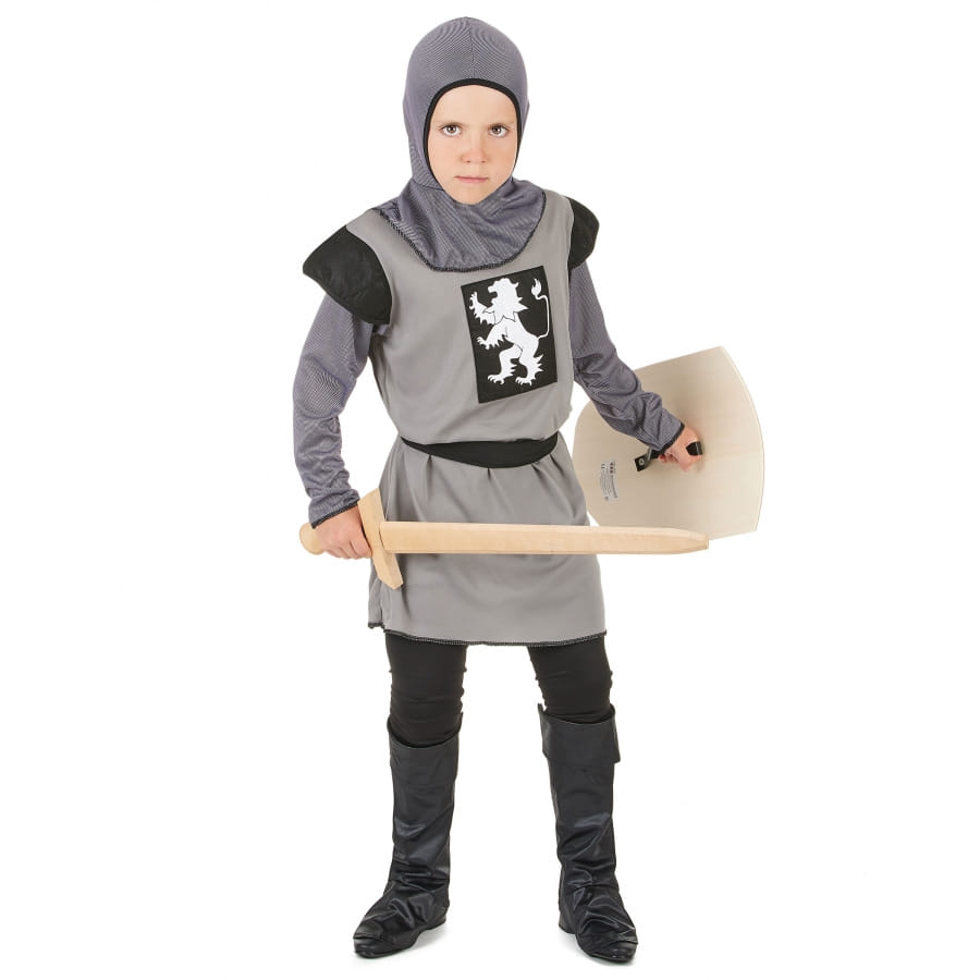 Déguisement de chevalier médiéval gris pour enfant