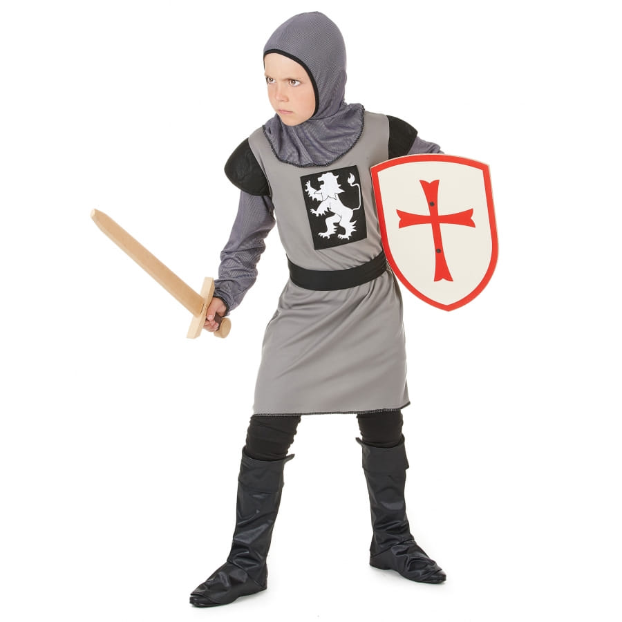 Déguisement de chevalier médiéval gris pour enfant