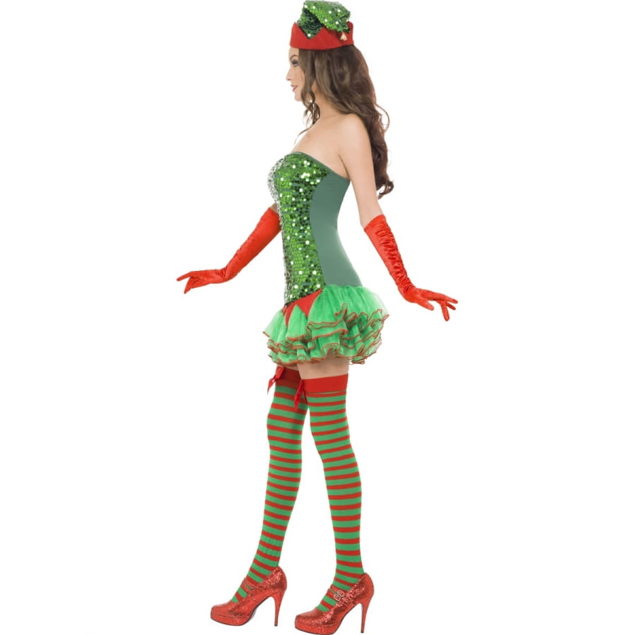 Deguisement d'elf à paillette pour femme