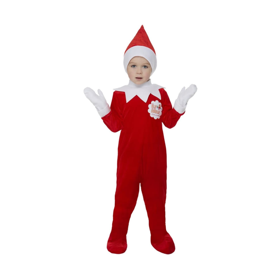 Déguisement d'elf de Noel rouge pour enfant