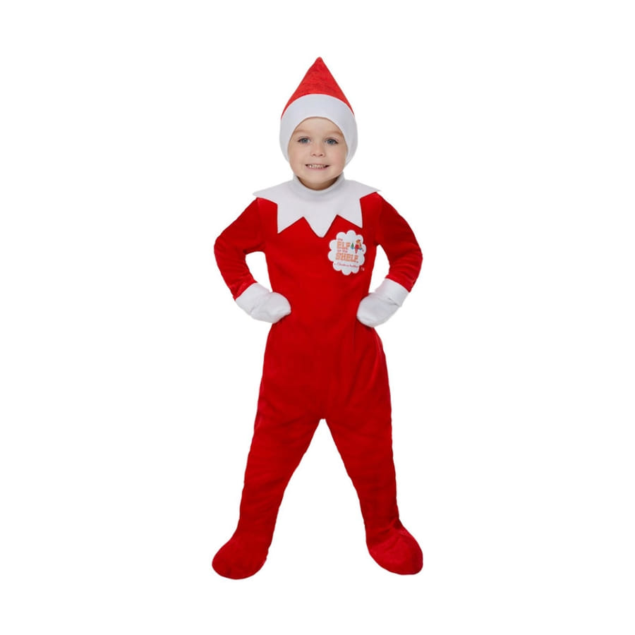 Déguisement d'elf de Noel rouge pour enfant