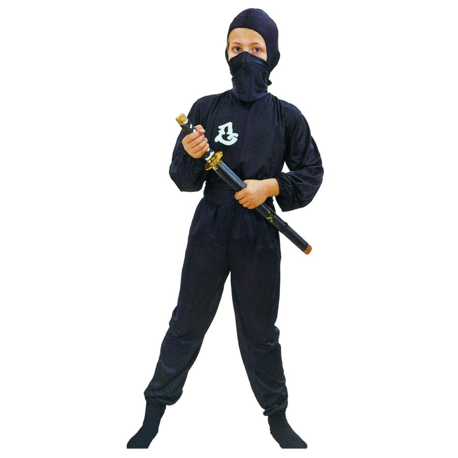 Déguisement de petit ninja noir uni