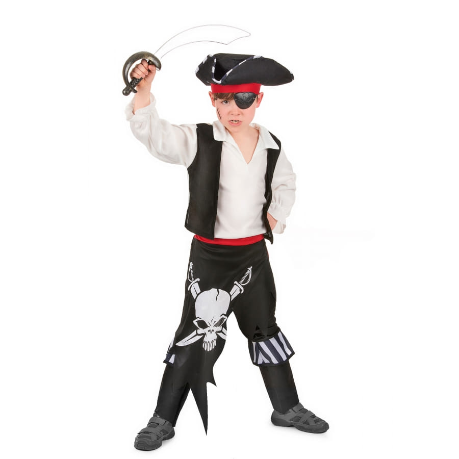 Déguisement de petit pirate motif tête de mort