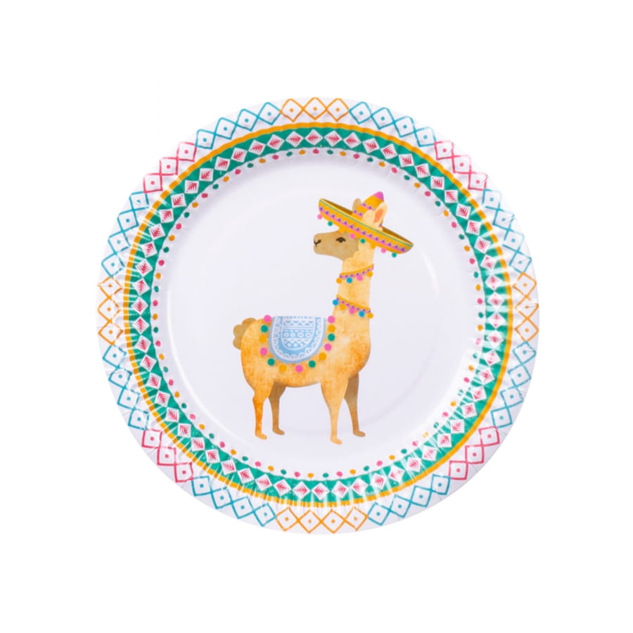 Décoration de table lama blanc