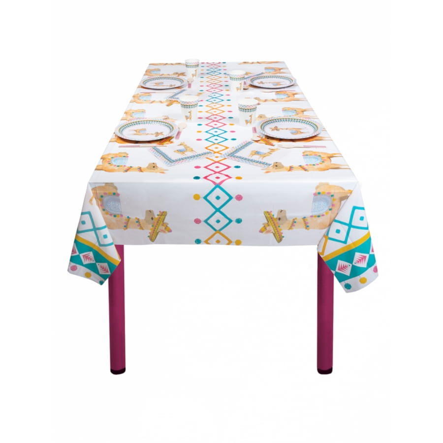 Décoration de table lama blanc