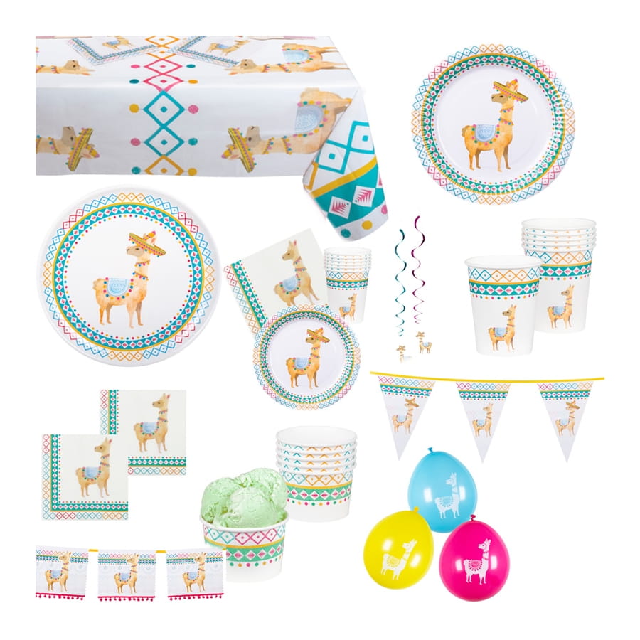 Décoration de table lama blanc