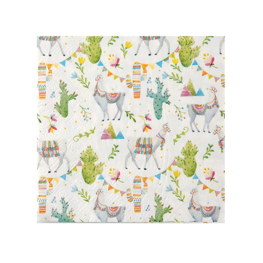 Décoration de table lama et cactus