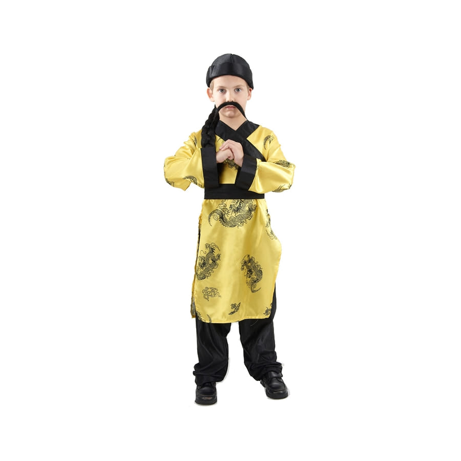 Déguisement jaune de petit chinois traditionnel