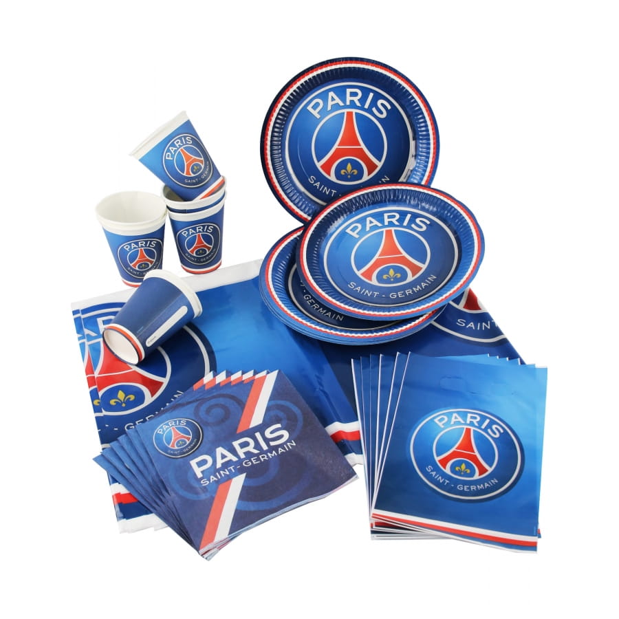 Décorations PSG pour table d'anniversaire