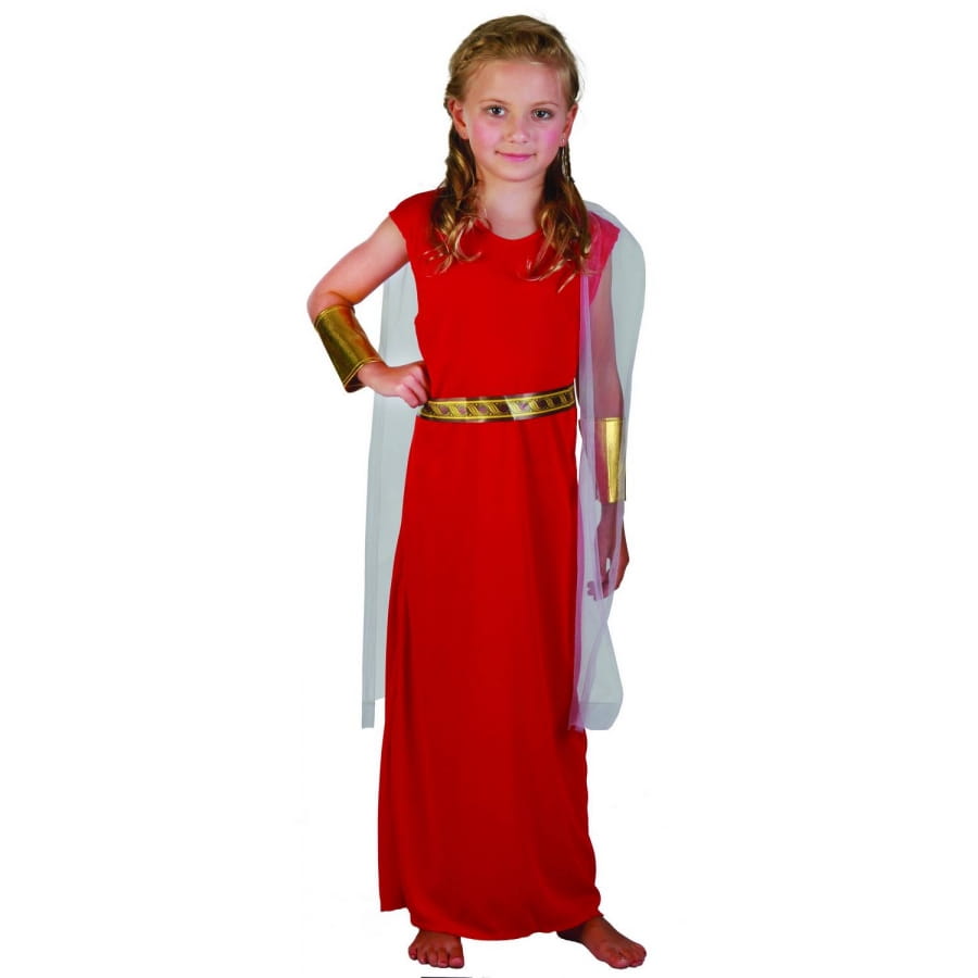 Déguisement rouge de petite romaine
