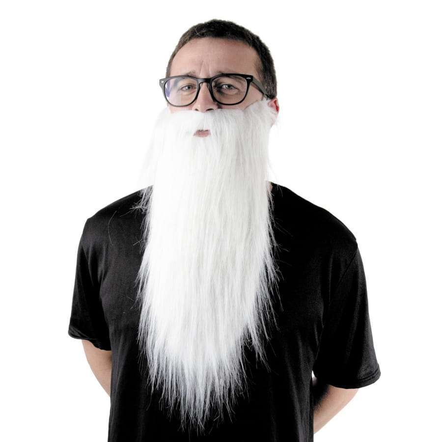 Longue barbe blanche de 65cm