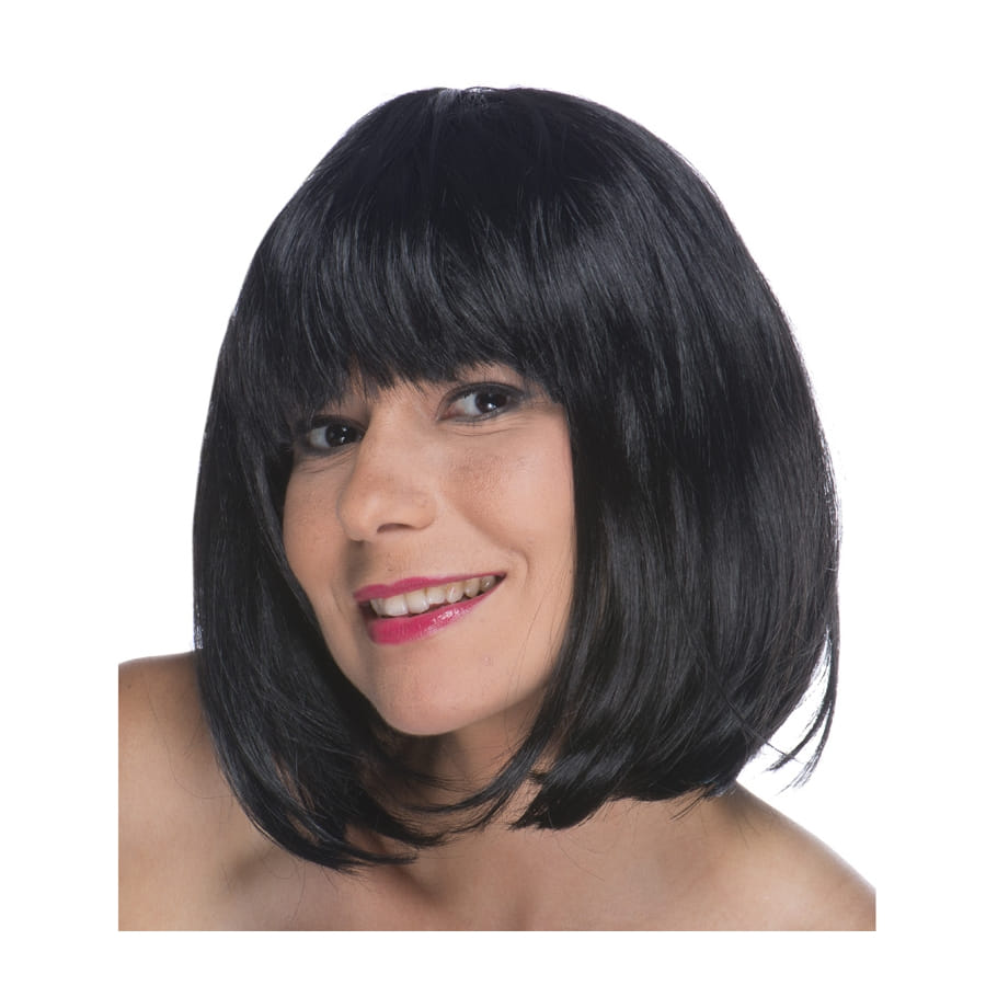 Perruque carré court noir