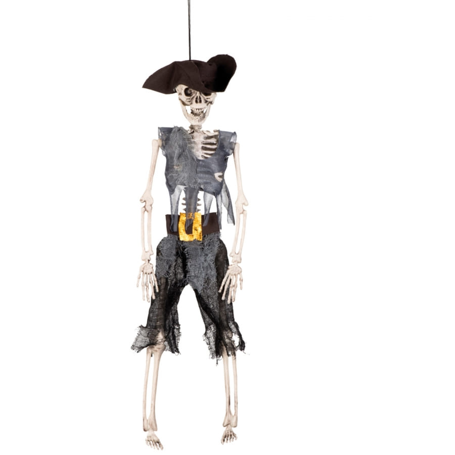 Pirate squelette décoratif de 40cm à suspendre