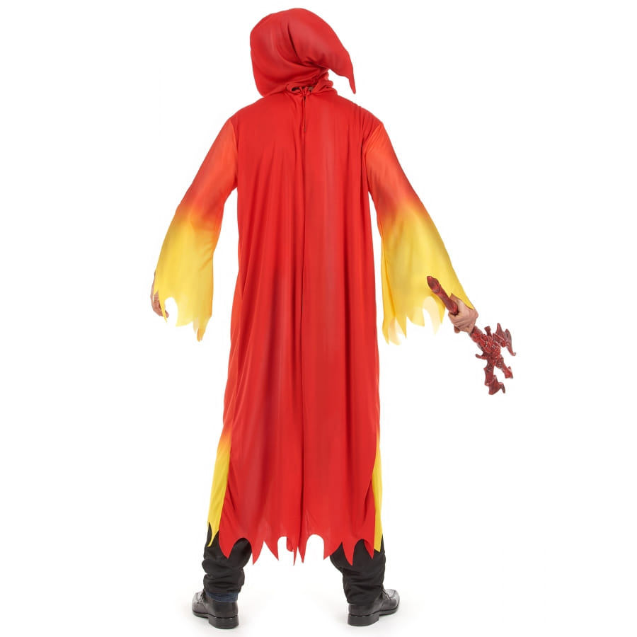 Tenue de diable rouge et jaune dégradé pour homme