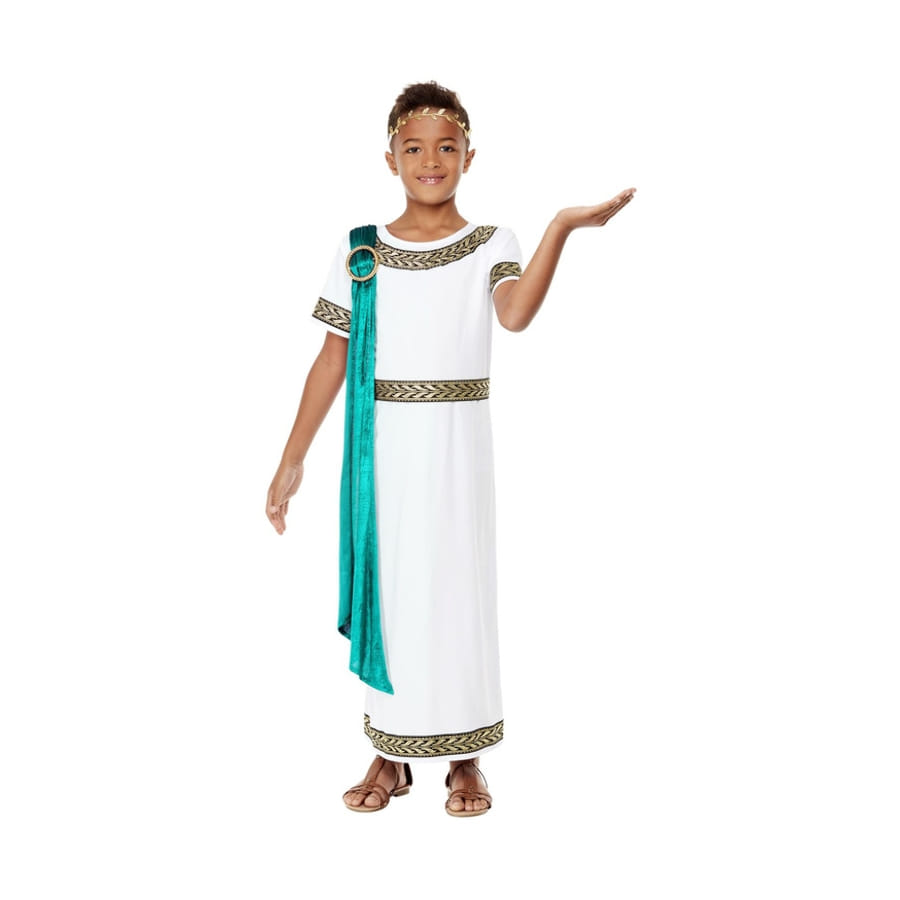 Toge pour petit romain verte et blanche